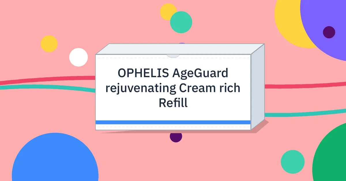 Symbolbild: Packung mit der Aufschrift OPHELIS AgeGuard rejuvenating Cream rich Refill (PZN 20738558) – Verfügbarkeit und Bezug in Apotheken in Frankfurt am Main