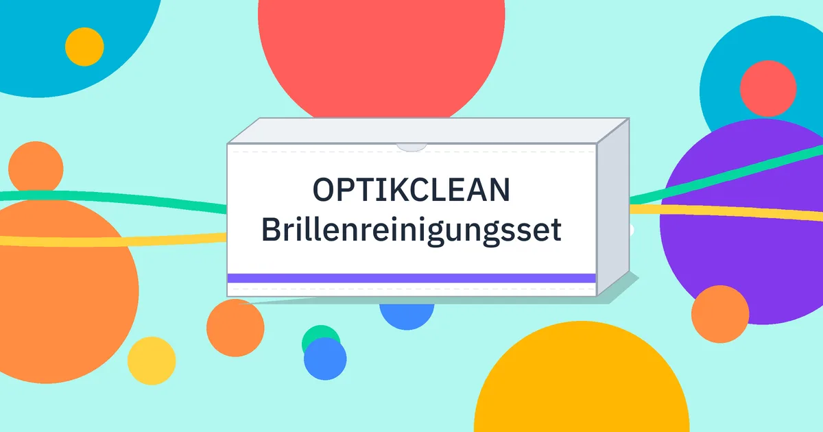 Symbolbild: Packung mit der Aufschrift OPTIKCLEAN Brillenreinigungsset (PZN 10143769) – Verfügbarkeit und Bezug in Apotheken in Frankfurt am Main