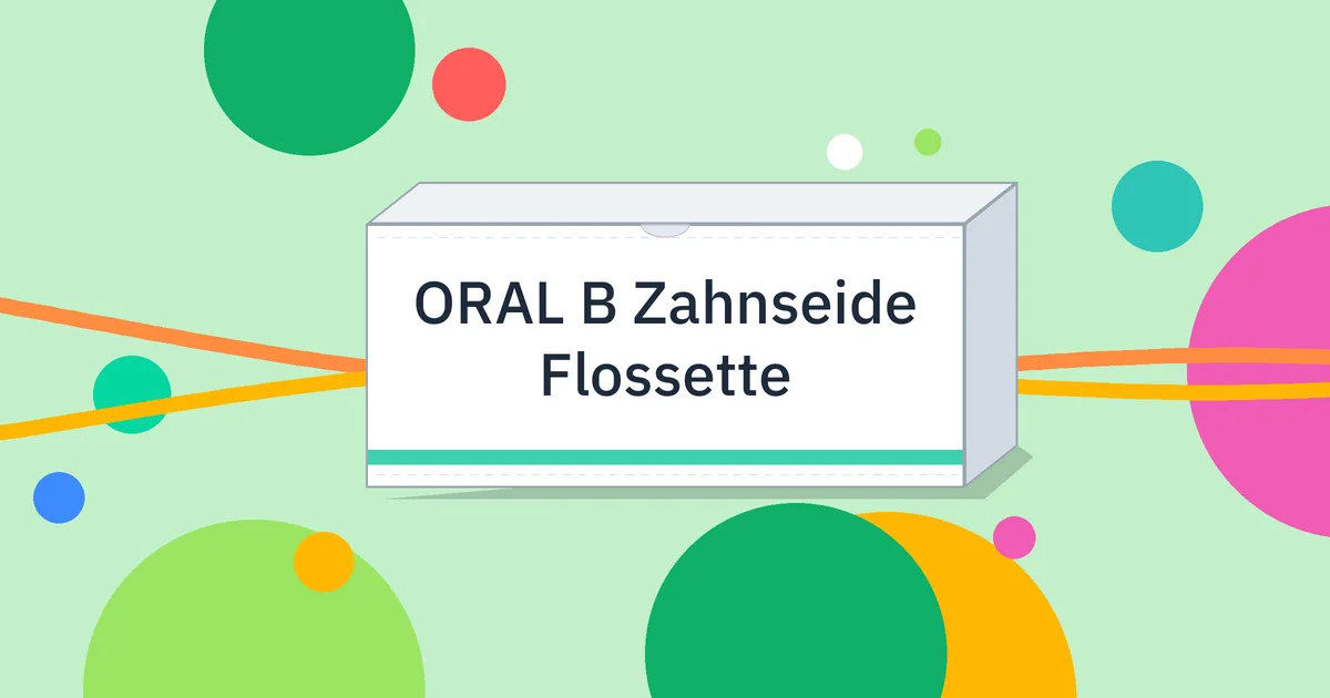 Symbolbild: Packung mit der Aufschrift ORAL B Zahnseide Flossette (PZN 06887501) – Verfügbarkeit und Bezug in Apotheken in Frankfurt am Main