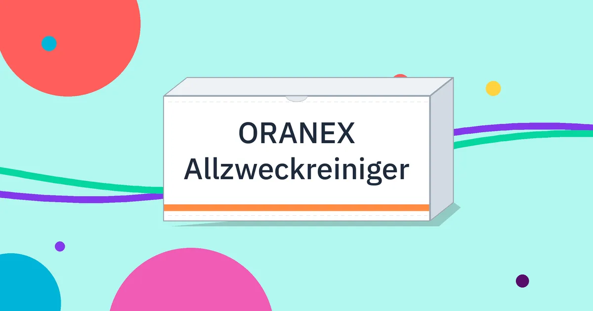 Symbolbild: Packung mit der Aufschrift ORANEX Allzweckreiniger (PZN 02530558) – Verfügbarkeit und Bezug in Apotheken in Frankfurt am Main