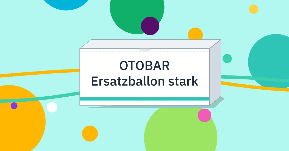 Symbolbild: Packung mit der Aufschrift OTOBAR Ersatzballon stark (PZN 04983028) – Verfügbarkeit und Bezug in Apotheken in Frankfurt am Main