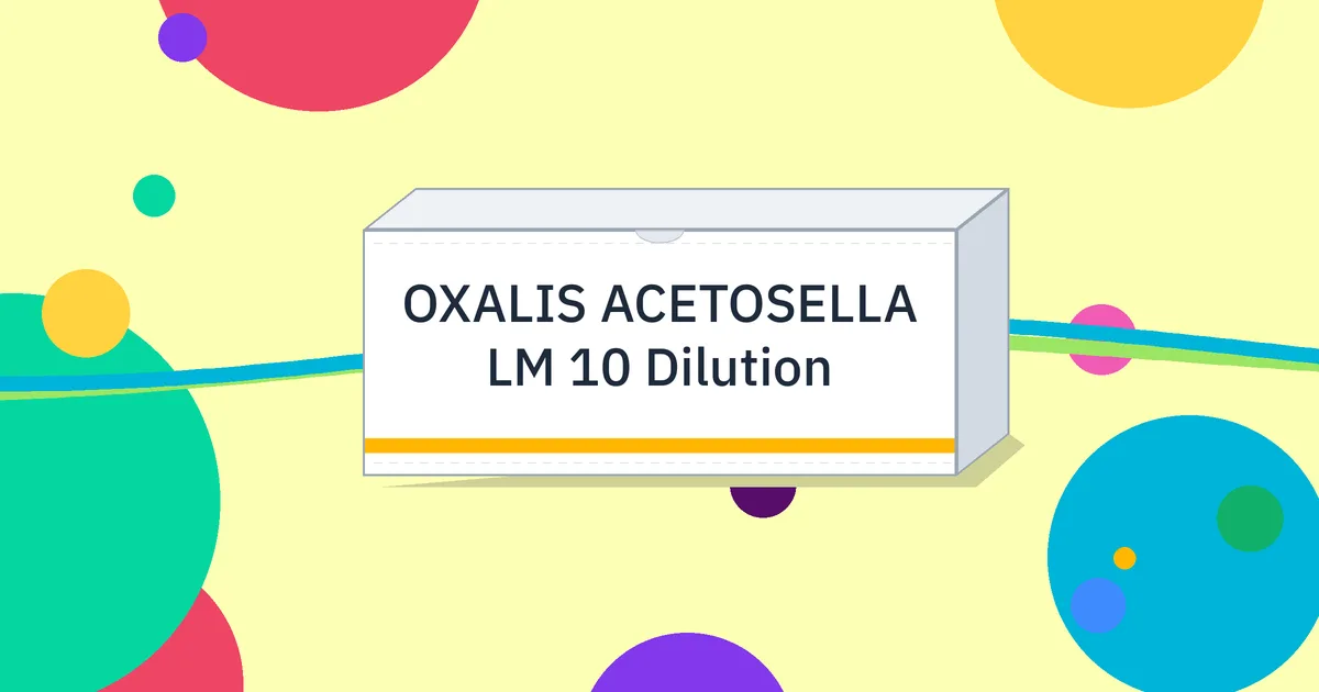 Symbolbild: Packung mit der Aufschrift OXALIS ACETOSELLA LM 10 Dilution (PZN 13628912) – Verfügbarkeit und Bezug in Apotheken in Frankfurt am Main
