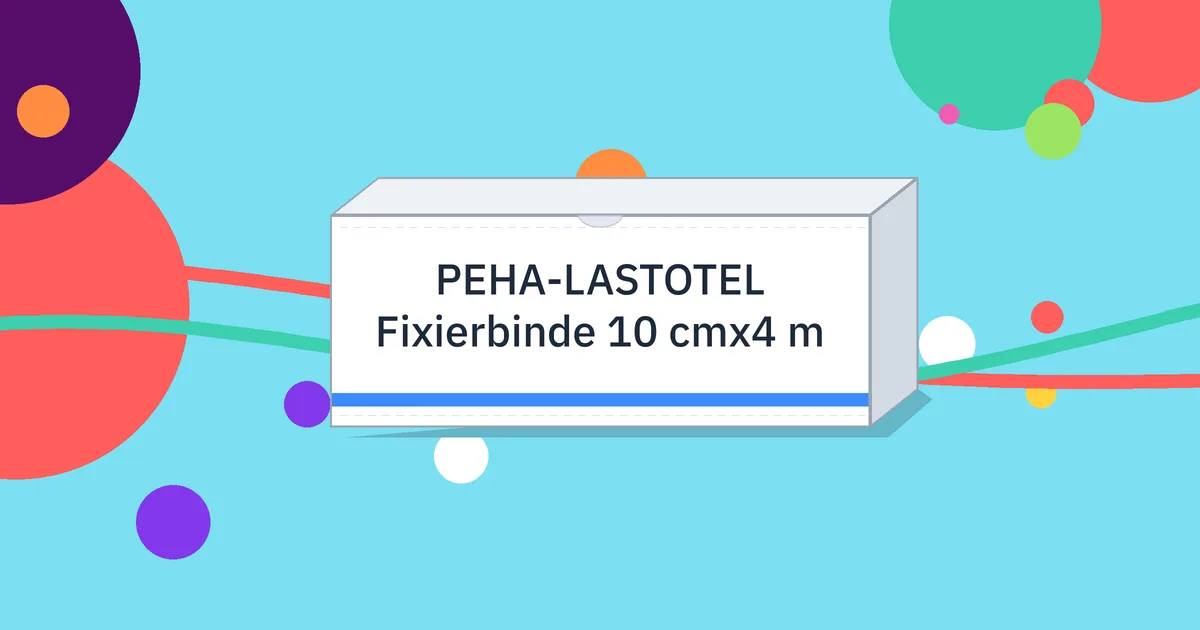 Symbolbild: Packung mit der Aufschrift PEHA-LASTOTEL Fixierbinde 10 cmx4 m (PZN 15878955) – Verfügbarkeit und Bezug in Apotheken in Frankfurt am Main