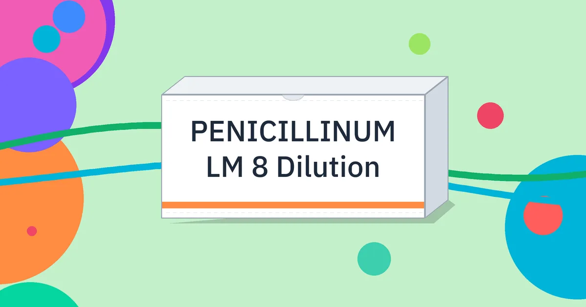 Symbolbild: Packung mit der Aufschrift PENICILLINUM LM 8 Dilution (PZN 12977177) – Verfügbarkeit und Bezug in Apotheken in Frankfurt am Main