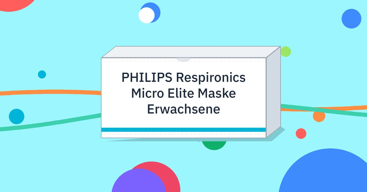 Symbolbild: Packung mit der Aufschrift PHILIPS Respironics Micro Elite Maske Erwachsene (PZN 01292424) – Verfügbarkeit und Bezug in Apotheken in Frankfurt am Main