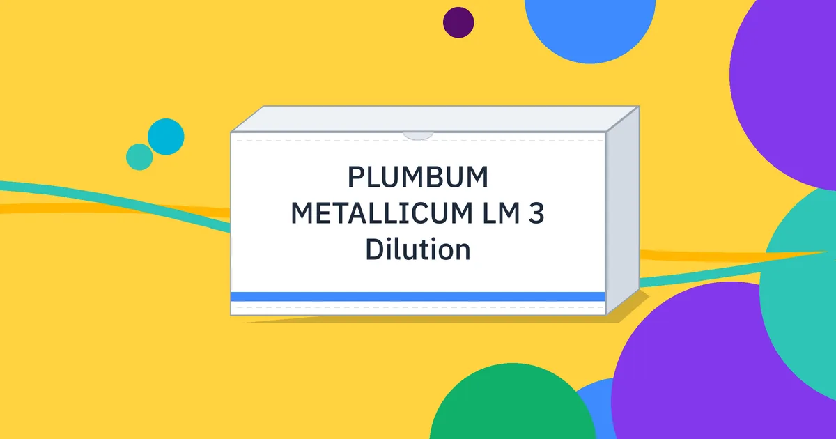 Symbolbild: Packung mit der Aufschrift PLUMBUM METALLICUM LM 3 Dilution (PZN 13041035) – Verfügbarkeit und Bezug in Apotheken in Frankfurt am Main