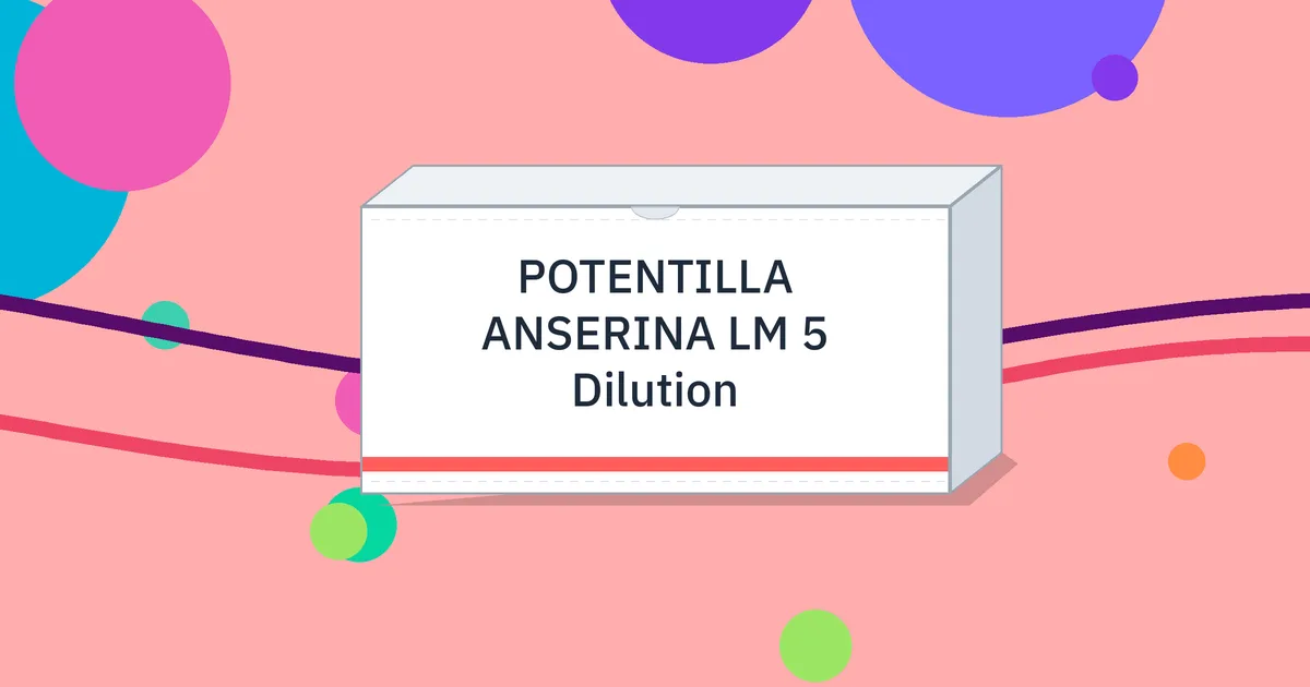 Symbolbild: Packung mit der Aufschrift POTENTILLA ANSERINA LM 5 Dilution (PZN 13665126) – Verfügbarkeit und Bezug in Apotheken in Frankfurt am Main