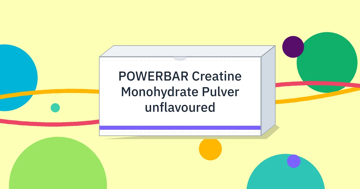 Symbolbild: Packung mit der Aufschrift POWERBAR Creatine Monohydrate Pulver unflavoured (PZN 19236219) – Verfügbarkeit und Bezug in Apotheken in Frankfurt am Main