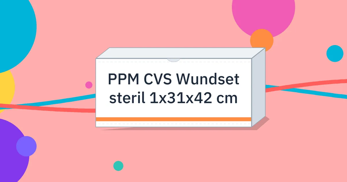 Symbolbild: Packung mit der Aufschrift PPM CVS Wundset steril 1x31x42 cm (PZN 11515836) – Verfügbarkeit und Bezug in Apotheken in Frankfurt am Main