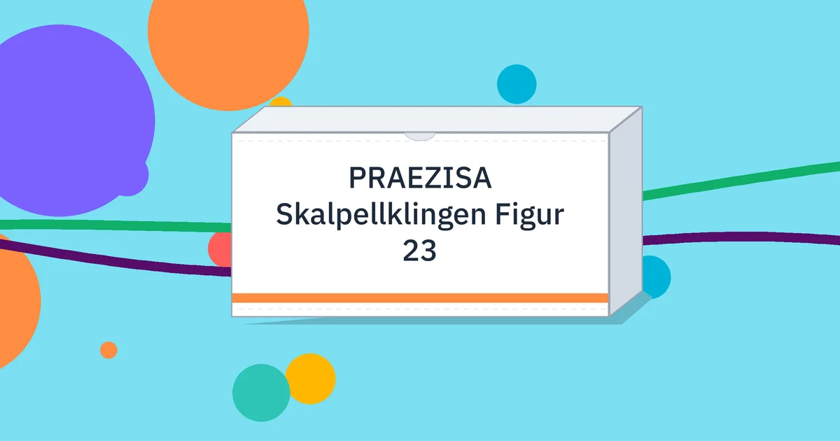 Symbolbild: Packung mit der Aufschrift PRAEZISA Skalpellklingen Figur 23 (PZN 09619758) – Verfügbarkeit und Bezug in Apotheken in Frankfurt am Main
