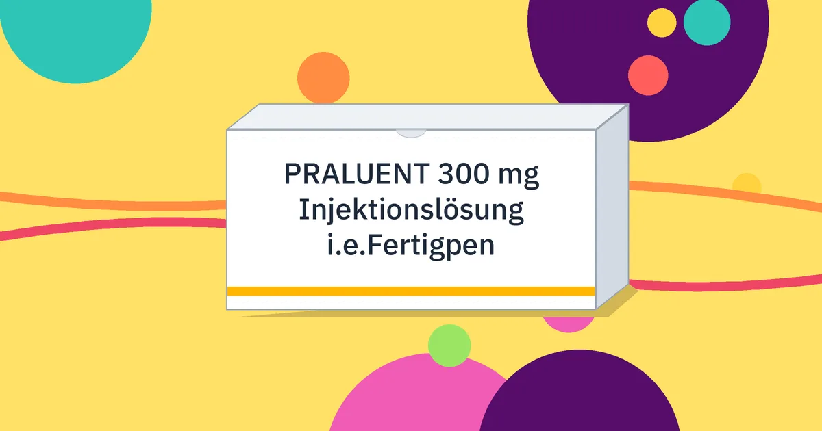 Symbolbild: Packung mit der Aufschrift PRALUENT 300 mg Injektionslösung i.e.Fertigpen (PZN 16936471) – Verfügbarkeit und Bezug in Apotheken in Frankfurt am Main