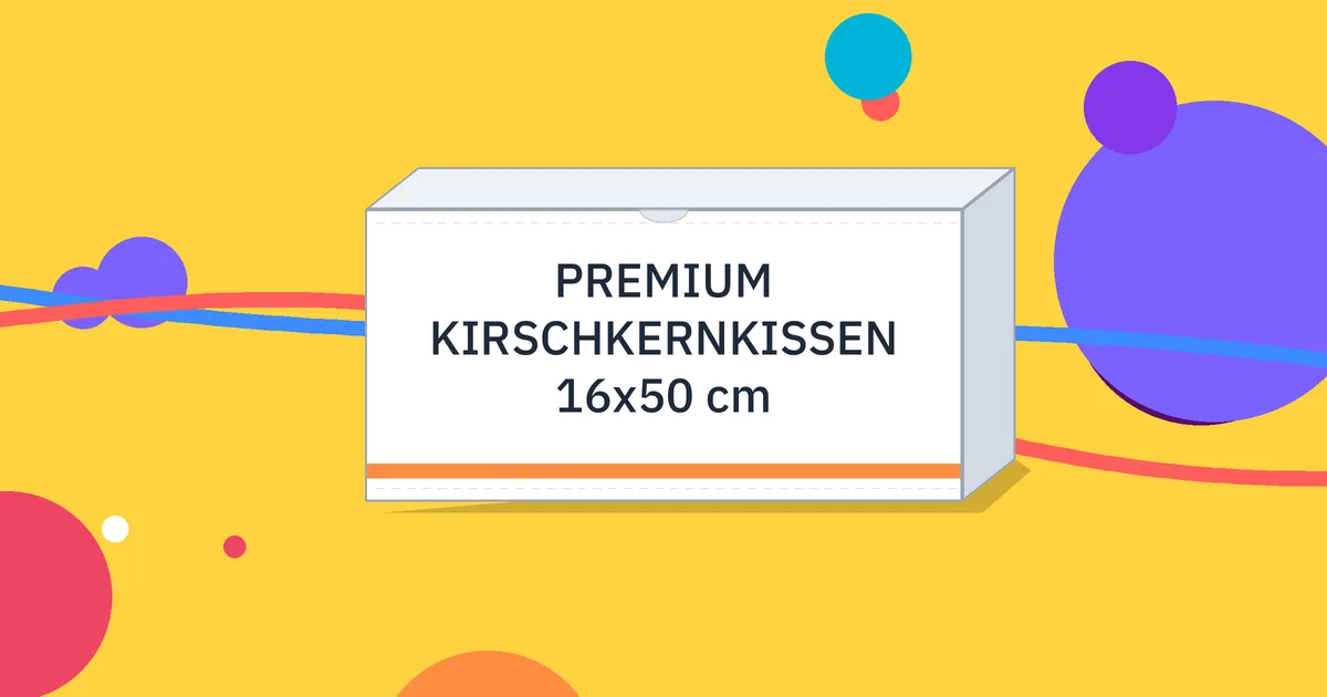 Symbolbild: Packung mit der Aufschrift PREMIUM KIRSCHKERNKISSEN 16x50 cm (PZN 19196388) – Verfügbarkeit und Bezug in Apotheken in Frankfurt am Main