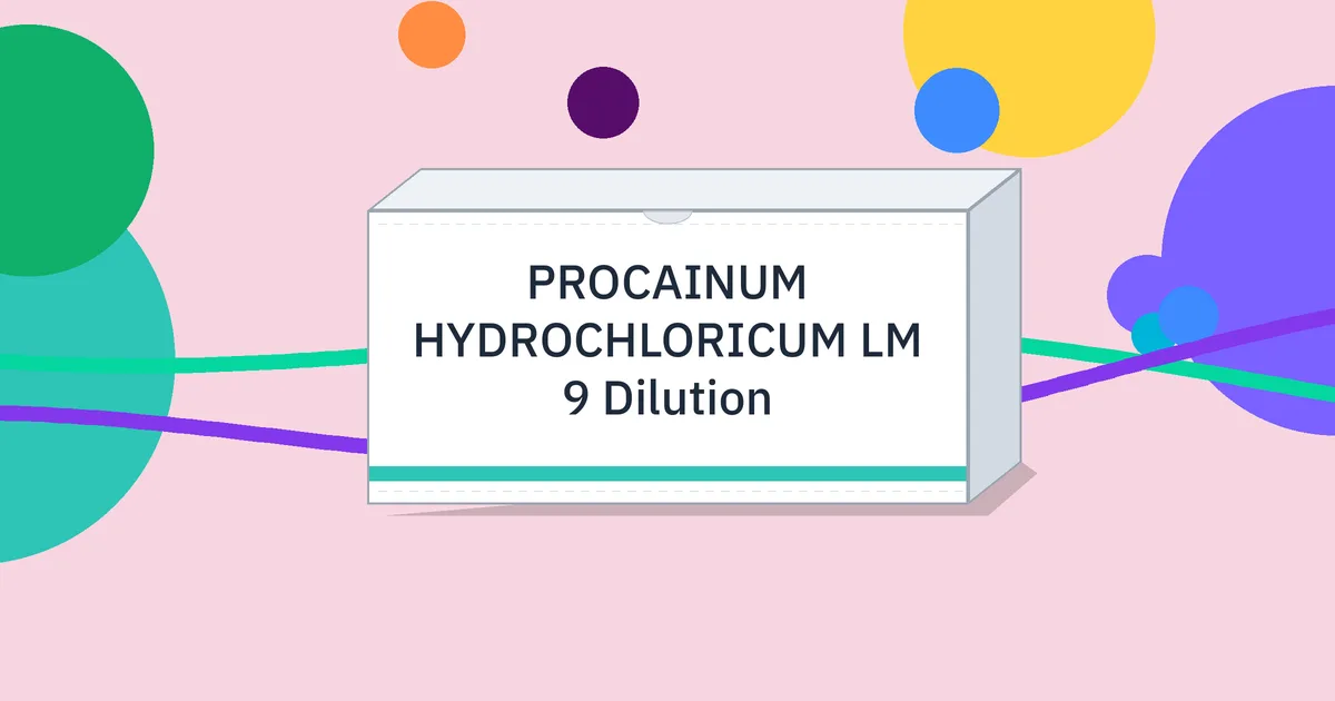Symbolbild: Packung mit der Aufschrift PROCAINUM HYDROCHLORICUM LM 9 Dilution (PZN 13668403) – Verfügbarkeit und Bezug in Apotheken in Frankfurt am Main