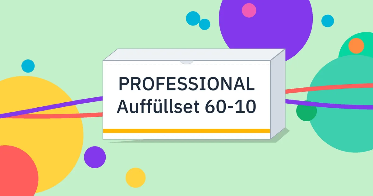 Symbolbild: Packung mit der Aufschrift PROFESSIONAL Auffüllset 60-10 (PZN 07592765) – Verfügbarkeit und Bezug in Apotheken in Frankfurt am Main