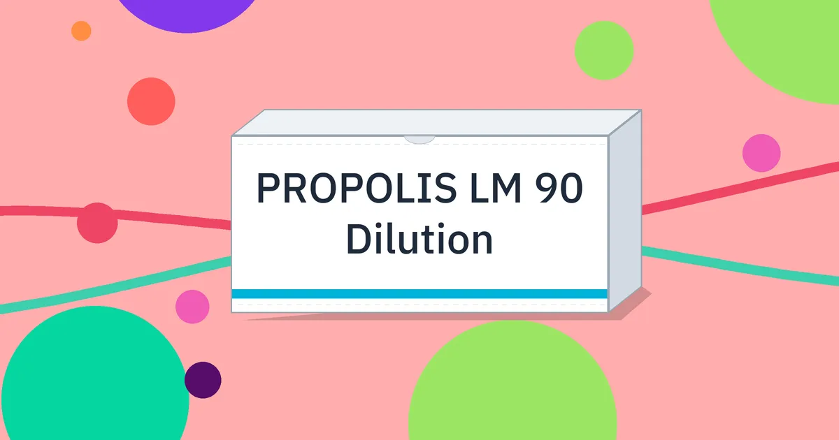 Symbolbild: Packung mit der Aufschrift PROPOLIS LM 90 Dilution (PZN 13044890) – Verfügbarkeit und Bezug in Apotheken in Frankfurt am Main