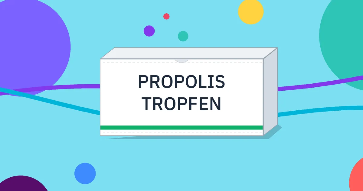 Symbolbild: Packung mit der Aufschrift PROPOLIS TROPFEN (PZN 10118085) – Verfügbarkeit und Bezug in Apotheken in Frankfurt am Main
