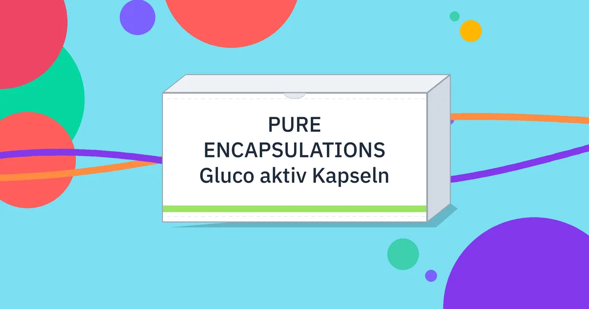 Symbolbild: Packung mit der Aufschrift PURE ENCAPSULATIONS Gluco aktiv Kapseln (PZN 11195225) – Verfügbarkeit und Bezug in Apotheken in Frankfurt am Main