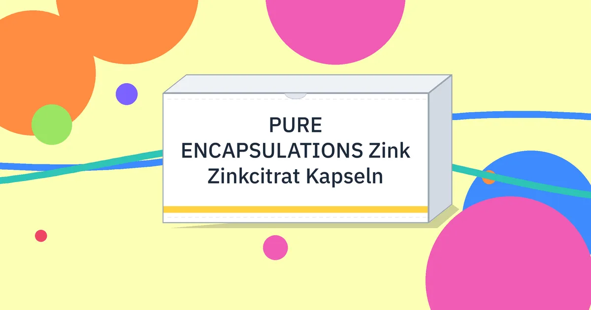 Symbolbild: Packung mit der Aufschrift PURE ENCAPSULATIONS Zink Zinkcitrat Kapseln (PZN 05852239) – Verfügbarkeit und Bezug in Apotheken in Frankfurt am Main