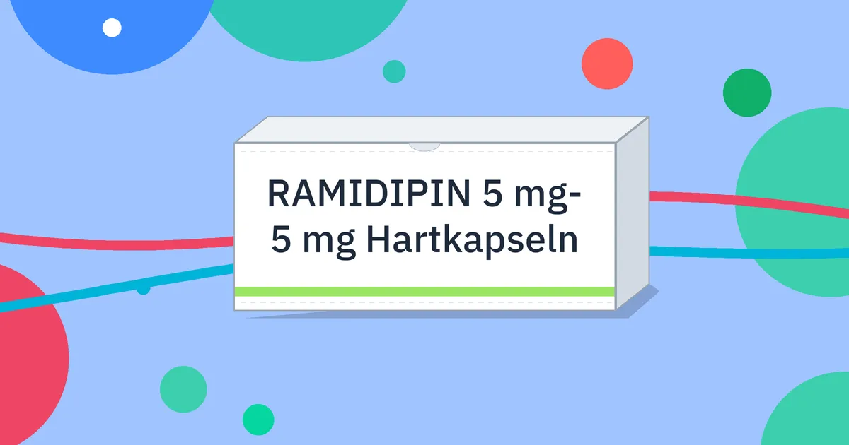 Symbolbild: Packung mit der Aufschrift RAMIDIPIN 5 mg-5 mg Hartkapseln (PZN 12520443) – Verfügbarkeit und Bezug in Apotheken in Frankfurt am Main
