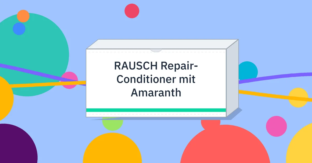Symbolbild: Packung mit der Aufschrift RAUSCH Repair-Conditioner mit Amaranth (PZN 18742618) – Verfügbarkeit und Bezug in Apotheken in Frankfurt am Main