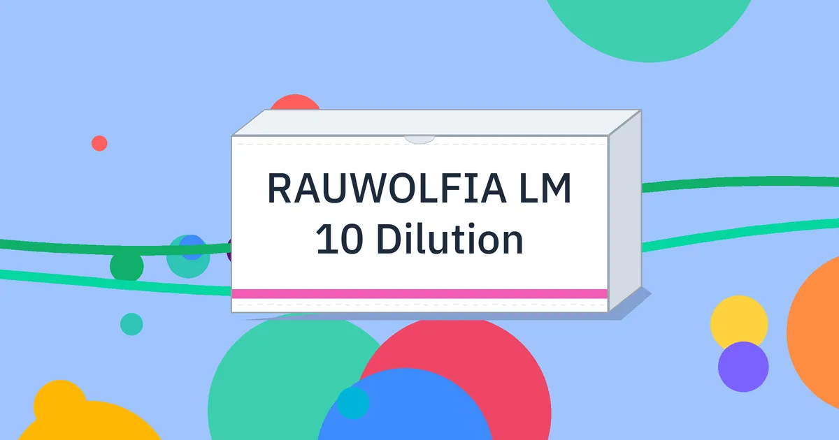 Symbolbild: Packung mit der Aufschrift RAUWOLFIA LM 10 Dilution (PZN 13046601) – Verfügbarkeit und Bezug in Apotheken in Frankfurt am Main