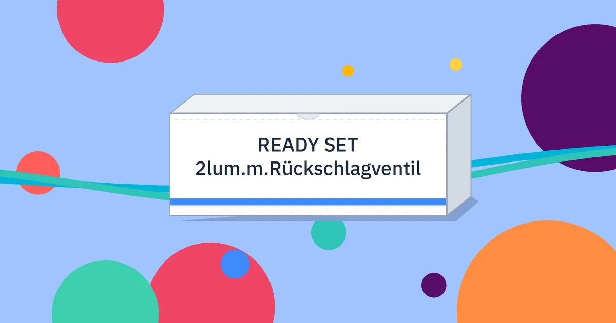 Symbolbild: Packung mit der Aufschrift READY SET 2lum.m.Rückschlagventil (PZN 13574524) – Verfügbarkeit und Bezug in Apotheken in Frankfurt am Main