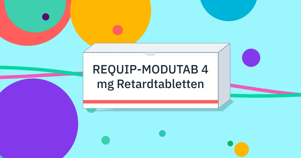 Symbolbild: Packung mit der Aufschrift REQUIP-MODUTAB 4 mg Retardtabletten (PZN 14274103) – Verfügbarkeit und Bezug in Apotheken in Frankfurt am Main
