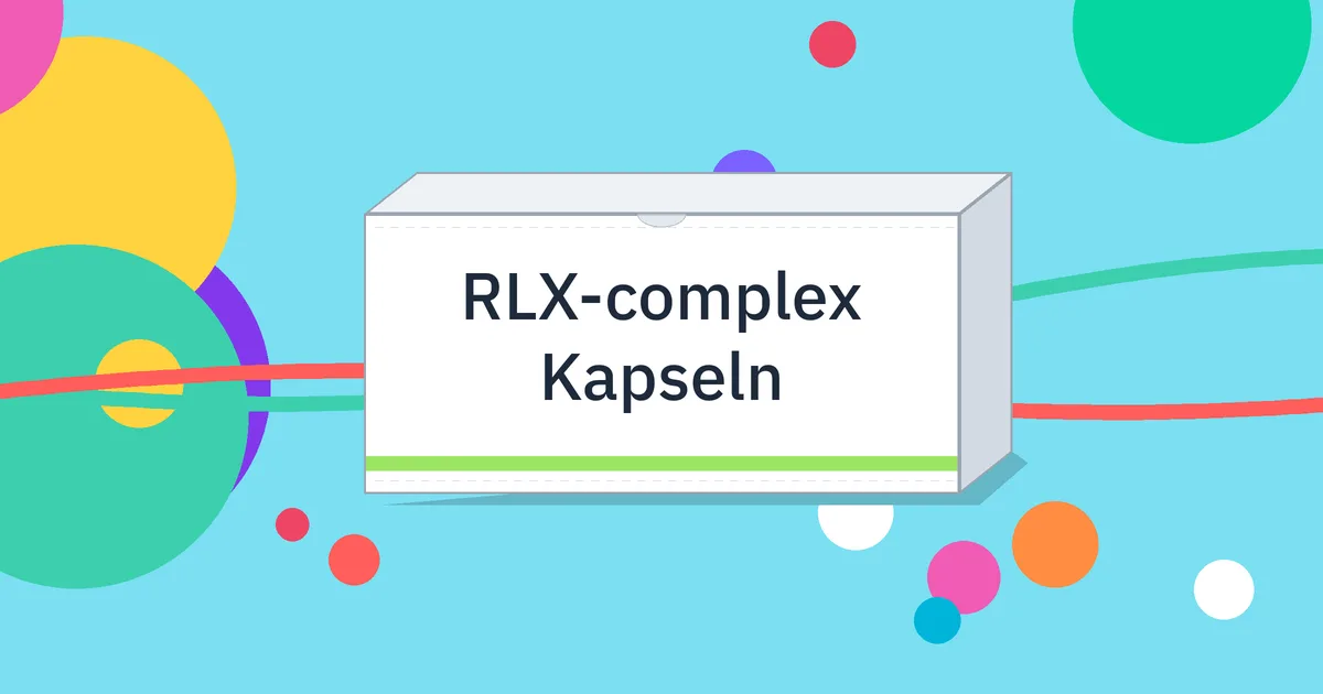 Symbolbild: Packung mit der Aufschrift RLX-complex Kapseln (PZN 16781666) – Verfügbarkeit und Bezug in Apotheken in Frankfurt am Main