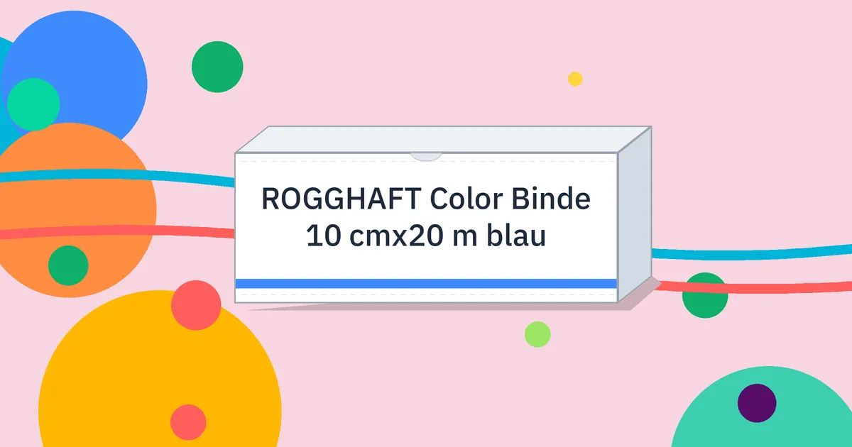 Symbolbild: Packung mit der Aufschrift ROGGHAFT Color Binde 10 cmx20 m blau (PZN 08419626) – Verfügbarkeit und Bezug in Apotheken in Frankfurt am Main