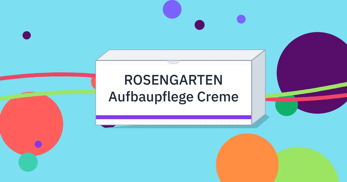 Symbolbild: Packung mit der Aufschrift ROSENGARTEN Aufbaupflege Creme (PZN 19943454) – Verfügbarkeit und Bezug in Apotheken in Frankfurt am Main