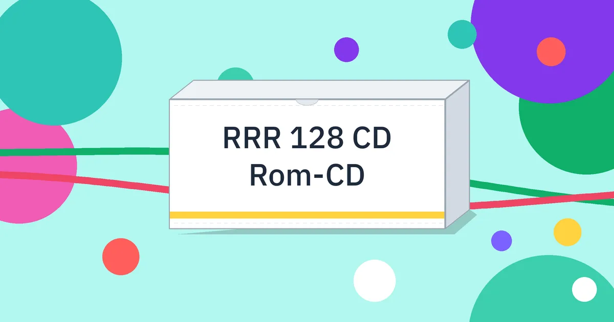 Symbolbild: Packung mit der Aufschrift RRR 128 CD Rom-CD (PZN 05975640) – Verfügbarkeit und Bezug in Apotheken in Frankfurt am Main
