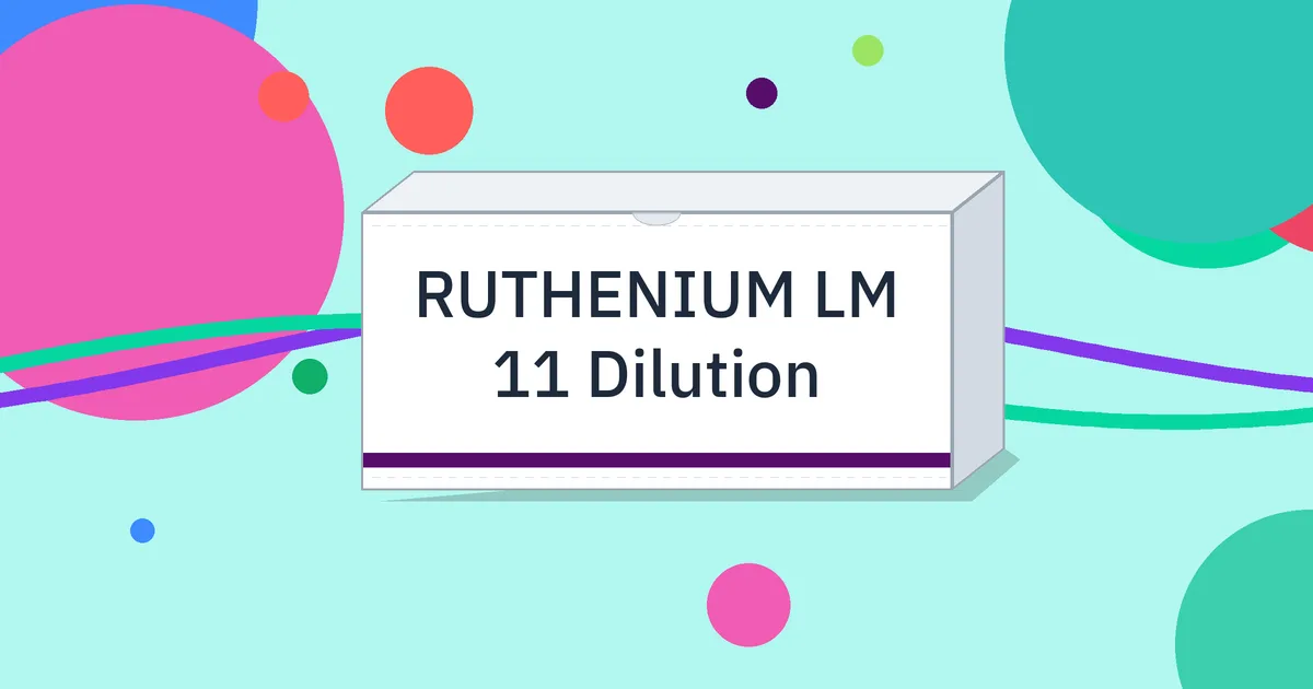 Symbolbild: Packung mit der Aufschrift RUTHENIUM LM 11 Dilution (PZN 13174121) – Verfügbarkeit und Bezug in Apotheken in Frankfurt am Main