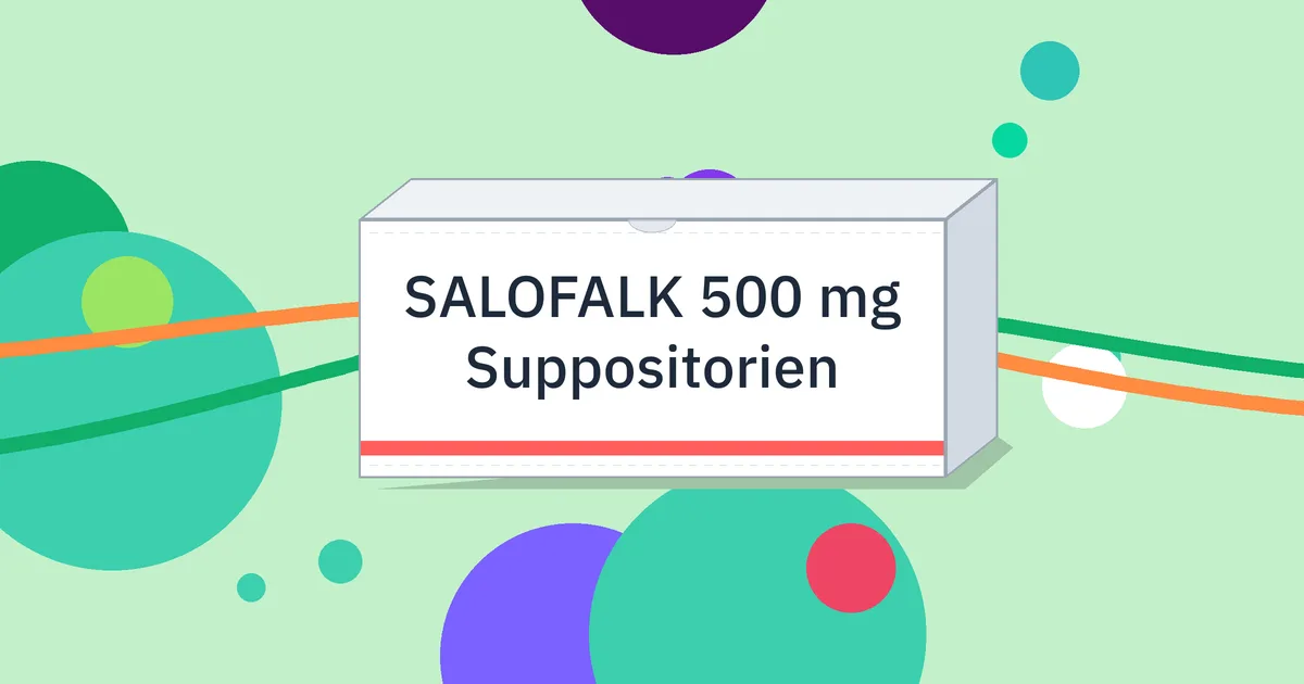 Symbolbild: Packung mit der Aufschrift SALOFALK 500 mg Suppositorien (PZN 01851119) – Verfügbarkeit und Bezug in Apotheken in Frankfurt am Main