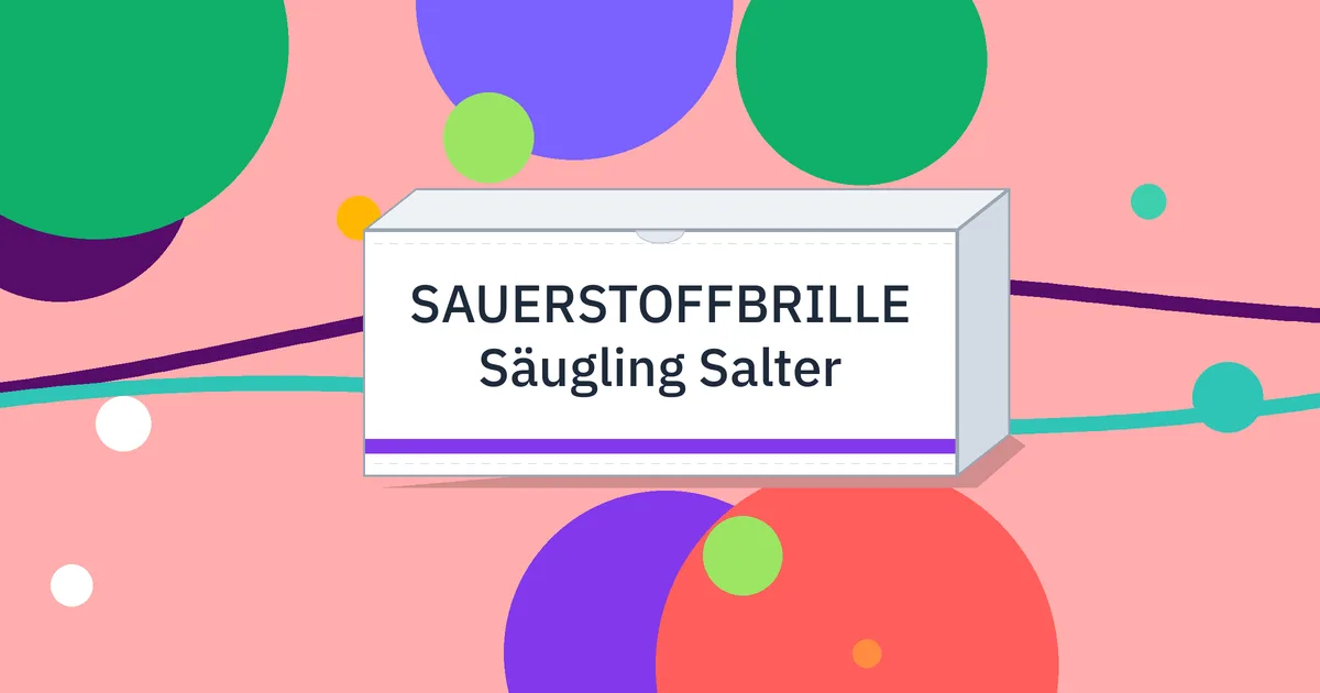 Symbolbild: Packung mit der Aufschrift SAUERSTOFFBRILLE Säugling Salter (PZN 02422449) – Verfügbarkeit und Bezug in Apotheken in Frankfurt am Main