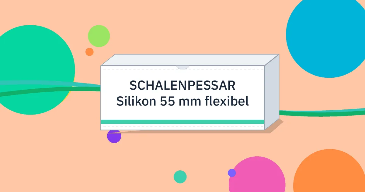 Symbolbild: Packung mit der Aufschrift SCHALENPESSAR Silikon 55 mm flexibel (PZN 03375189) – Verfügbarkeit und Bezug in Apotheken in Frankfurt am Main