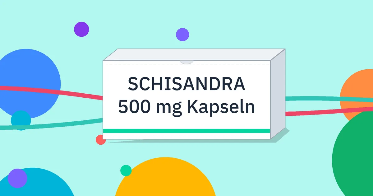 Symbolbild: Packung mit der Aufschrift SCHISANDRA 500 mg Kapseln (PZN 18879091) – Verfügbarkeit und Bezug in Apotheken in Frankfurt am Main