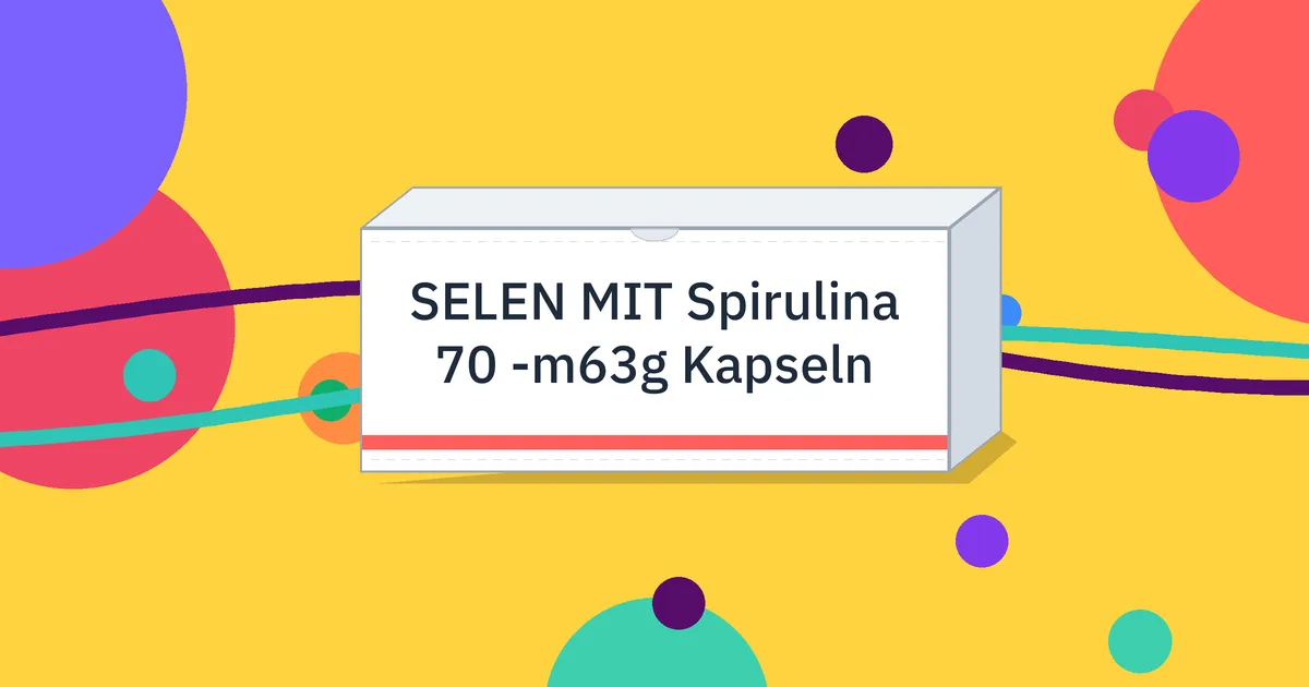 Symbolbild: Packung mit der Aufschrift SELEN MIT Spirulina 70 -m63g Kapseln (PZN 00601981) – Verfügbarkeit und Bezug in Apotheken in Frankfurt am Main