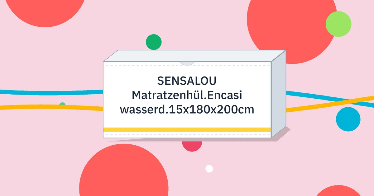 Symbolbild: Packung mit der Aufschrift SENSALOU Matratzenhül.Encasi wasserd.15x180x200cm (PZN 18302552) – Verfügbarkeit und Bezug in Apotheken in Frankfurt am Main
