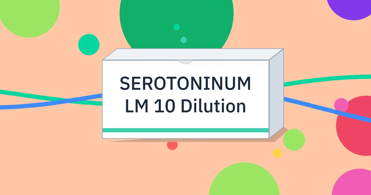 Symbolbild: Packung mit der Aufschrift SEROTONINUM LM 10 Dilution (PZN 13188815) – Verfügbarkeit und Bezug in Apotheken in Frankfurt am Main