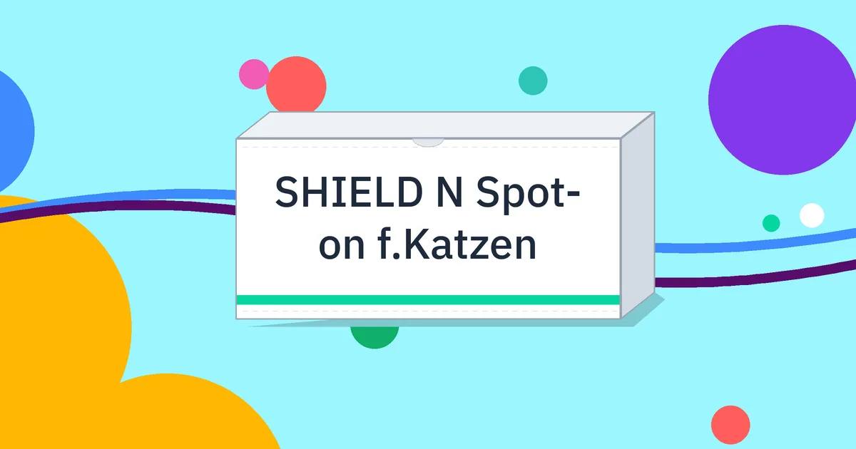 Symbolbild: Packung mit der Aufschrift SHIELD N Spot-on f.Katzen (PZN 17244999) – Verfügbarkeit und Bezug in Apotheken in Frankfurt am Main