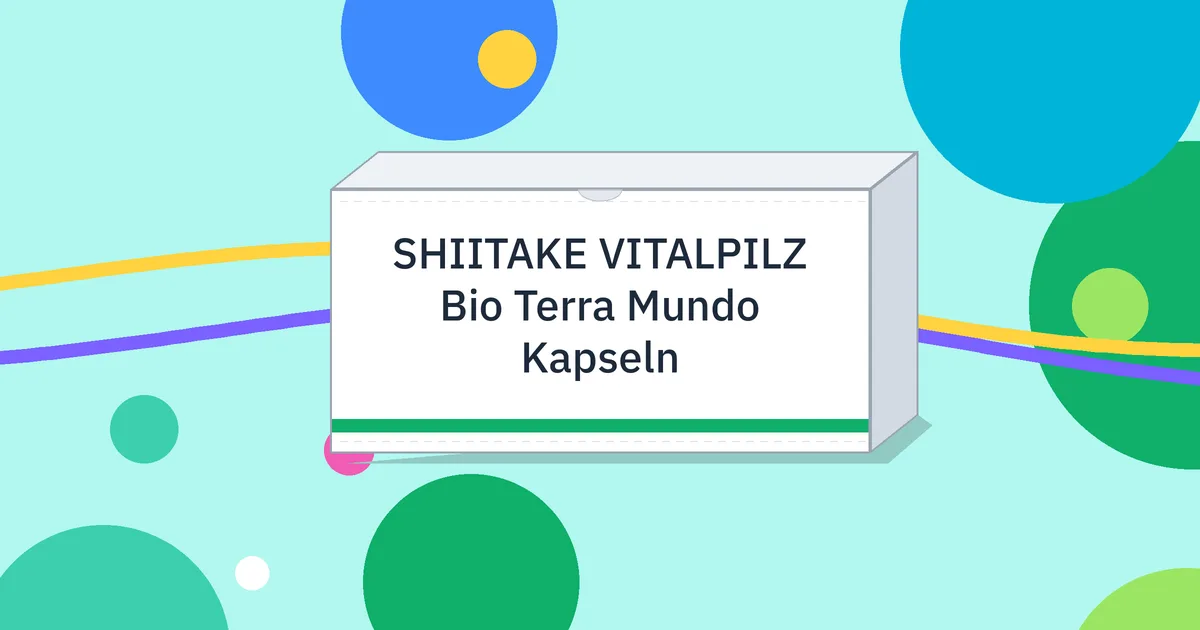 Symbolbild: Packung mit der Aufschrift SHIITAKE VITALPILZ Bio Terra Mundo Kapseln (PZN 07591547) – Verfügbarkeit und Bezug in Apotheken in Frankfurt am Main