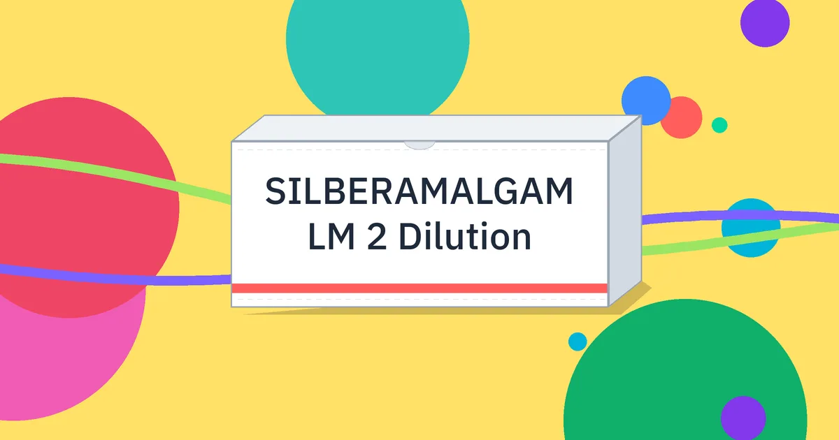 Symbolbild: Packung mit der Aufschrift SILBERAMALGAM LM 2 Dilution (PZN 13189157) – Verfügbarkeit und Bezug in Apotheken in Frankfurt am Main