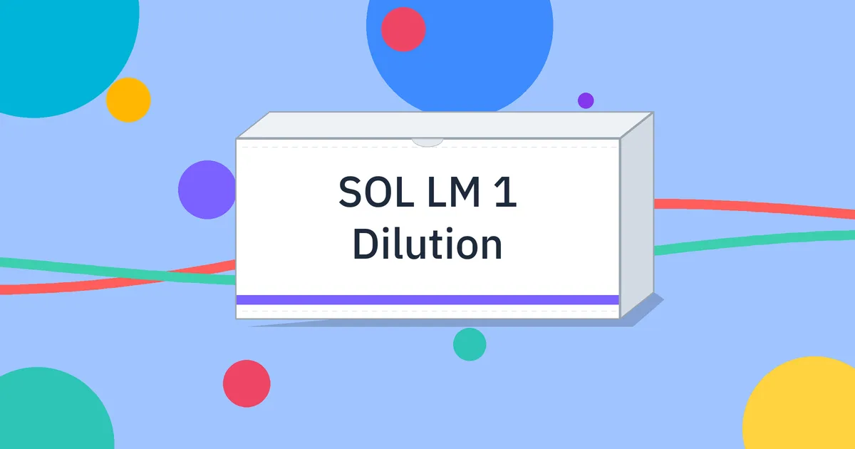 Symbolbild: Packung mit der Aufschrift SOL LM 1 Dilution (PZN 09650484) – Verfügbarkeit und Bezug in Apotheken in Frankfurt am Main