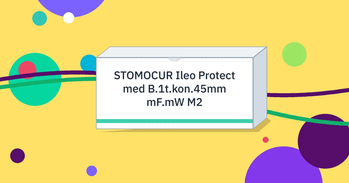Symbolbild: Packung mit der Aufschrift STOMOCUR Ileo Protect med B.1t.kon.45mm mF.mW M2 (PZN 17558410) – Verfügbarkeit und Bezug in Apotheken in Frankfurt am Main