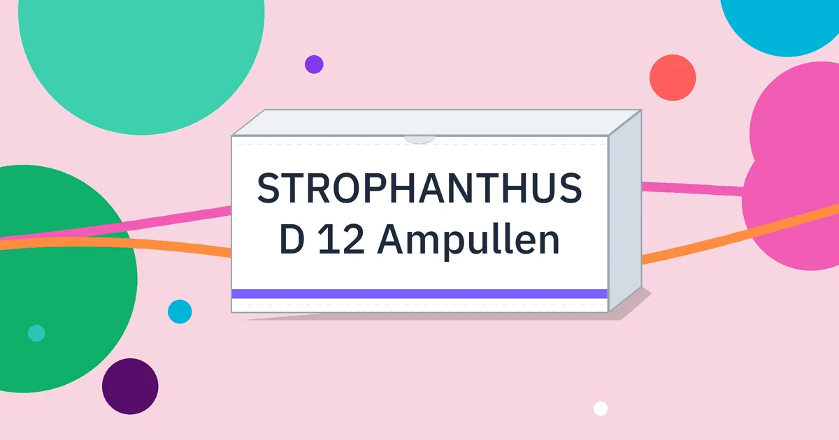 Symbolbild: Packung mit der Aufschrift STROPHANTHUS D 12 Ampullen (PZN 11708417) – Verfügbarkeit und Bezug in Apotheken in Frankfurt am Main