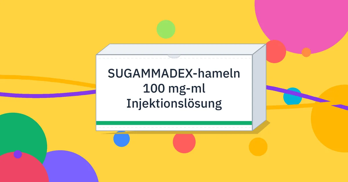 Symbolbild: Packung mit der Aufschrift SUGAMMADEX-hameln 100 mg-ml Injektionslösung (PZN 18367103) – Verfügbarkeit und Bezug in Apotheken in Frankfurt am Main