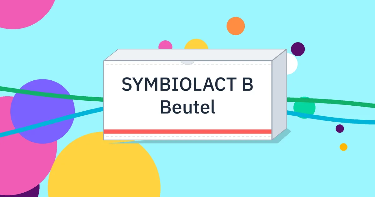 Symbolbild: Packung mit der Aufschrift SYMBIOLACT B Beutel (PZN 00171888) – Verfügbarkeit und Bezug in Apotheken in Frankfurt am Main