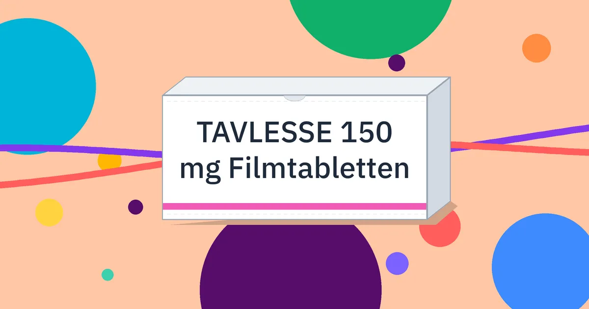 Symbolbild: Packung mit der Aufschrift TAVLESSE 150 mg Filmtabletten (PZN 17977621) – Verfügbarkeit und Bezug in Apotheken in Frankfurt am Main