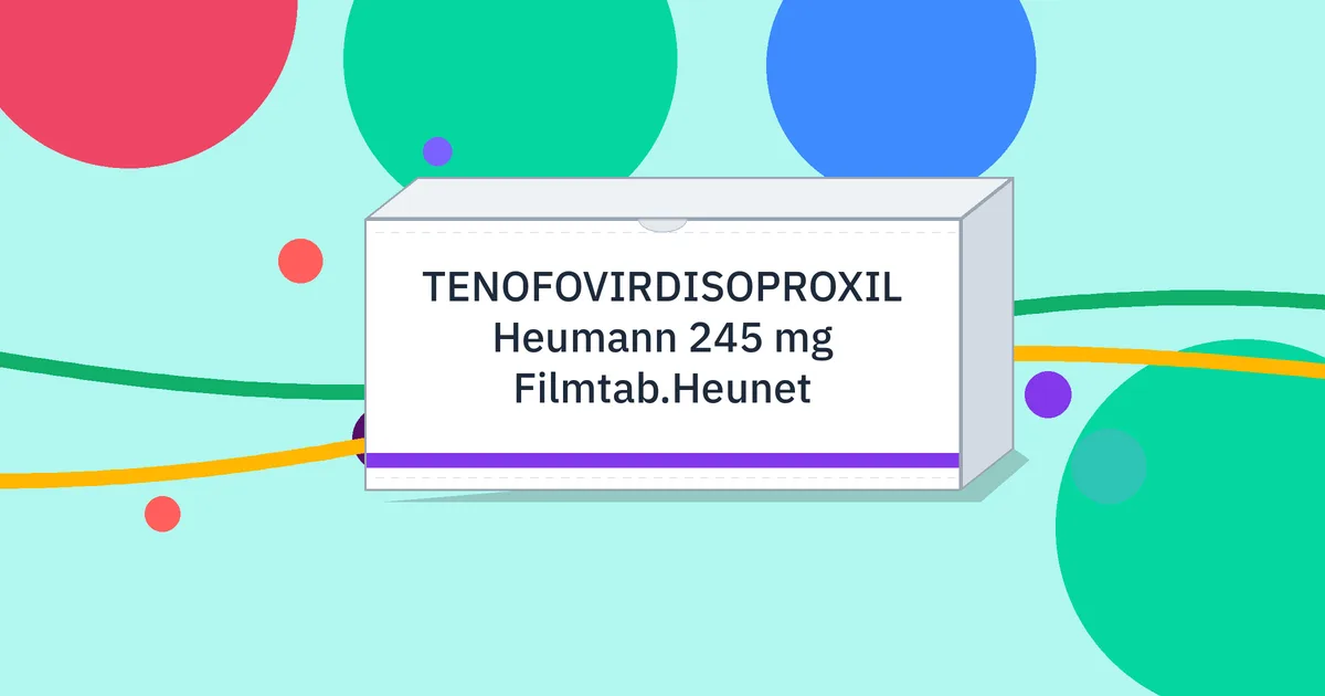 Symbolbild: Packung mit der Aufschrift TENOFOVIRDISOPROXIL Heumann 245 mg Filmtab.Heunet (PZN 18093048) – Verfügbarkeit und Bezug in Apotheken in Frankfurt am Main