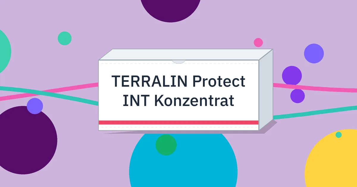 Symbolbild: Packung mit der Aufschrift TERRALIN Protect INT Konzentrat (PZN 01874020) – Verfügbarkeit und Bezug in Apotheken in Frankfurt am Main